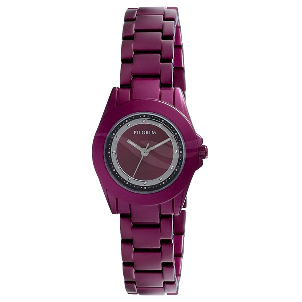 Burgundy Metal Watch - Pilgrim - Armbånd | Shopping4net