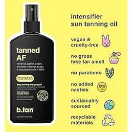 Tanned AF Intensifier Deep Tanning Dry Spray Oil - b.tan - Brun uden ...