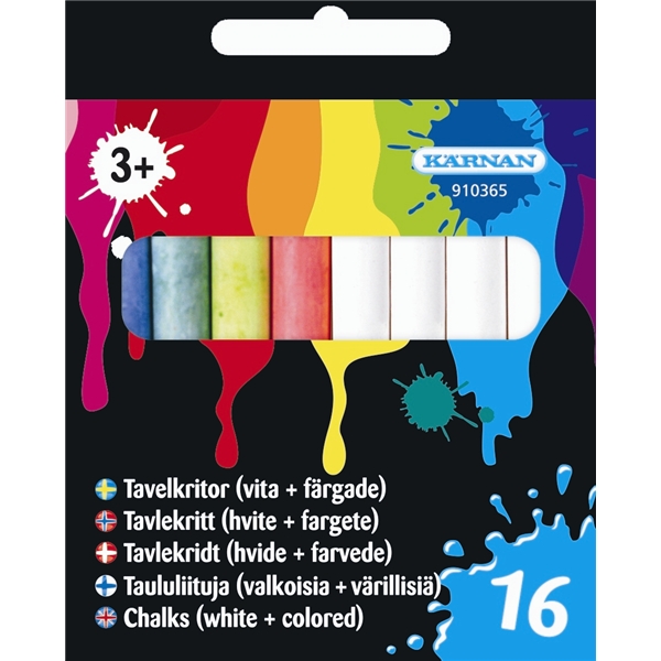 Tavlekridt 16 stk. - Tegn & Mal - Egmont Kärnan | Shopping4net