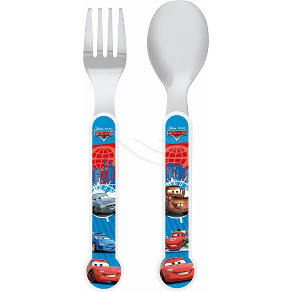 Biler 2 Bestik - Børne madservice - Disney | Shopping4net